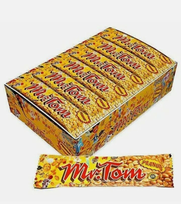 (36 X 40g) Mr Tom Peanut Brittle Bar Box - Roasted Peanut in Caramel ...