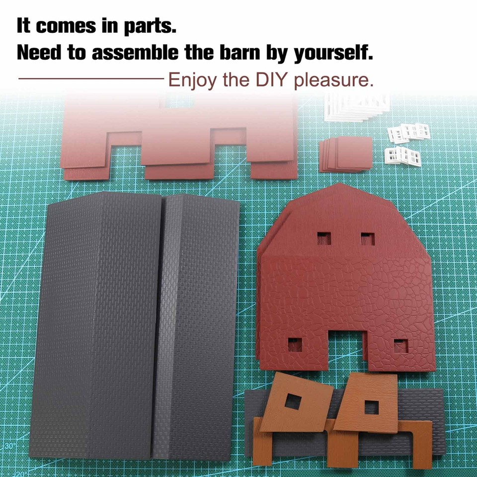 HO Scale Not-built Farm Model Railroad Building Kit DELUXE BARN CHICKEN ...