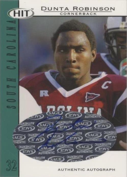 2004 SAGE Hit - Autographs Dunta Robinson #A32 Emerald (AU, RC) for ...