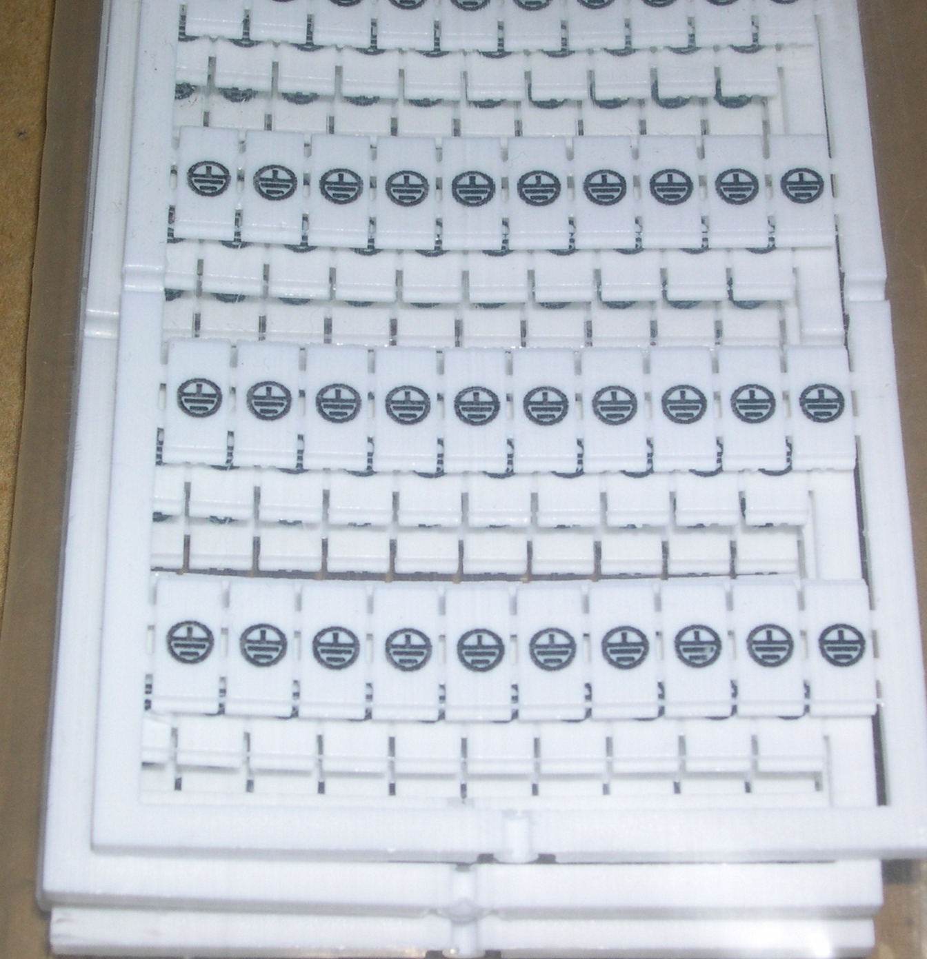 WAGO, 793-580, TERMINAL BLOCK MARKERS, GROUND SYMBOL, PACK OF 5 CARDS ...