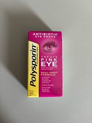 Polysporin Antibiotic Eye Drops Pink Eye 15ml - BRAND NEW - ANTIBIOTIC ...