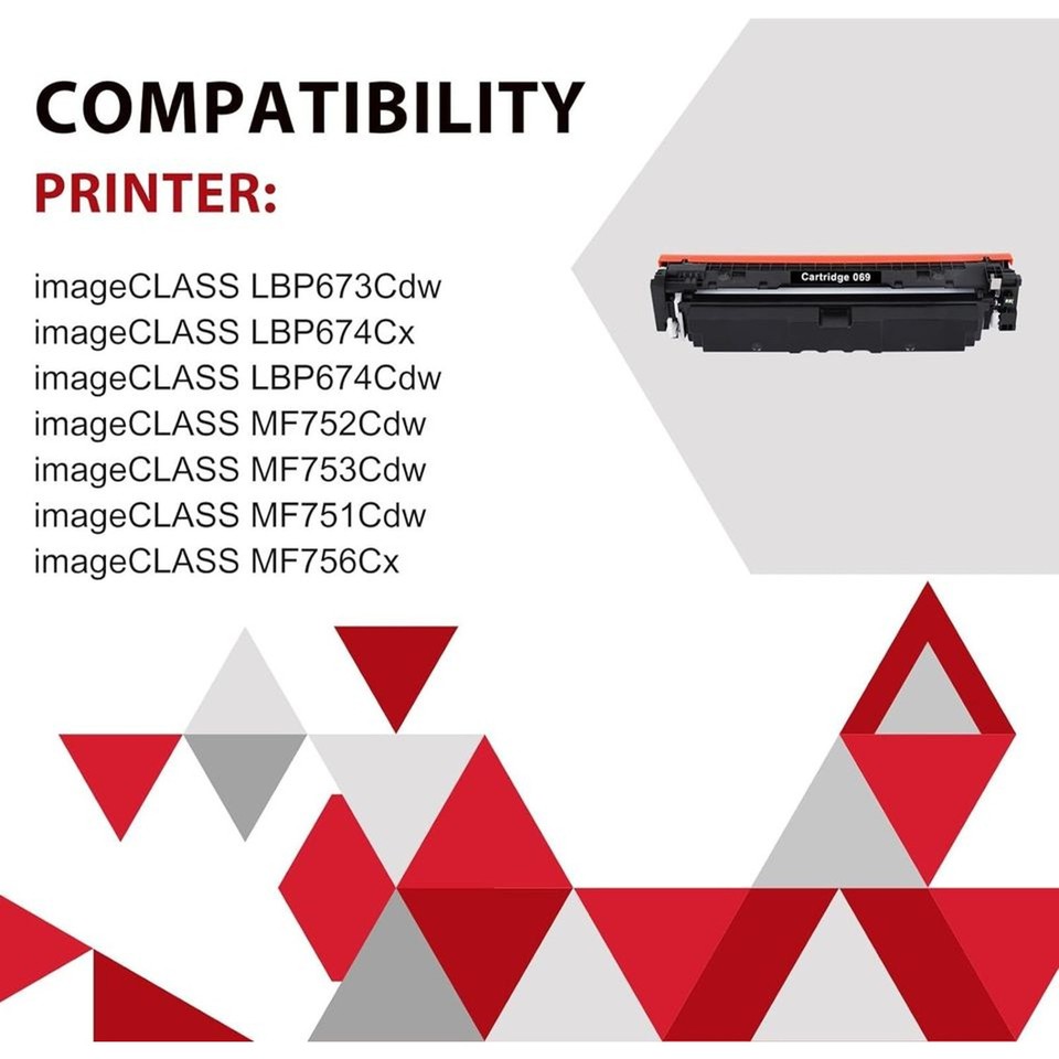 069 Toner Cartridge Set MF753Cdw: 4 Pack Compatible Replacement for ...