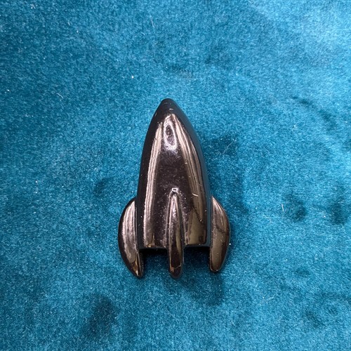 Vintage Black Metal Enamel Rocket Pin Atomic Age Space Race 1 1/2" | eBay