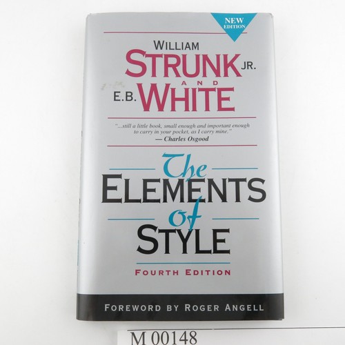 The Elements of Style Strunk White 2000 Fourth Edition Reference ...