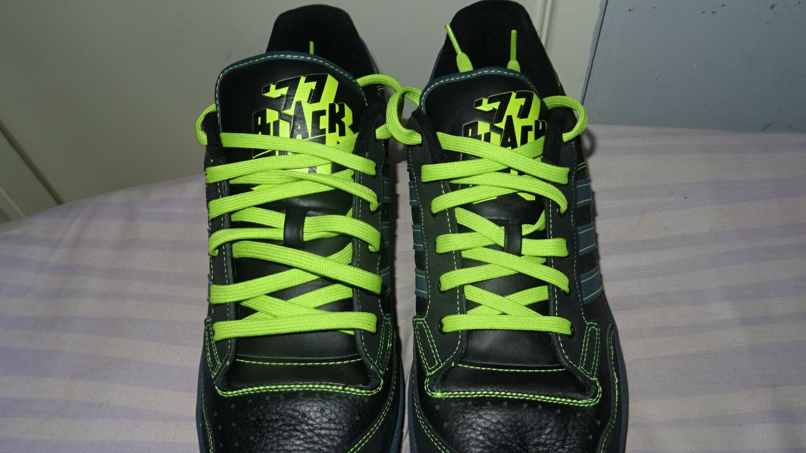 Adidas Mens 77 Black Out PWC 681001 Grey with Black Stripes Sneakers Sz ...