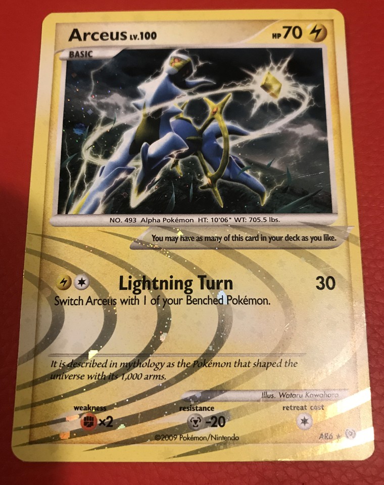 2009 Arceus Lv. 100 AR6 Holo Rare Platinum Arceus Pokemon Card NM | eBay