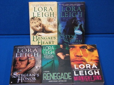 5 Lora Leigh Book Lot Breeds Styx's Storm Bengal's Heart Renegade ...