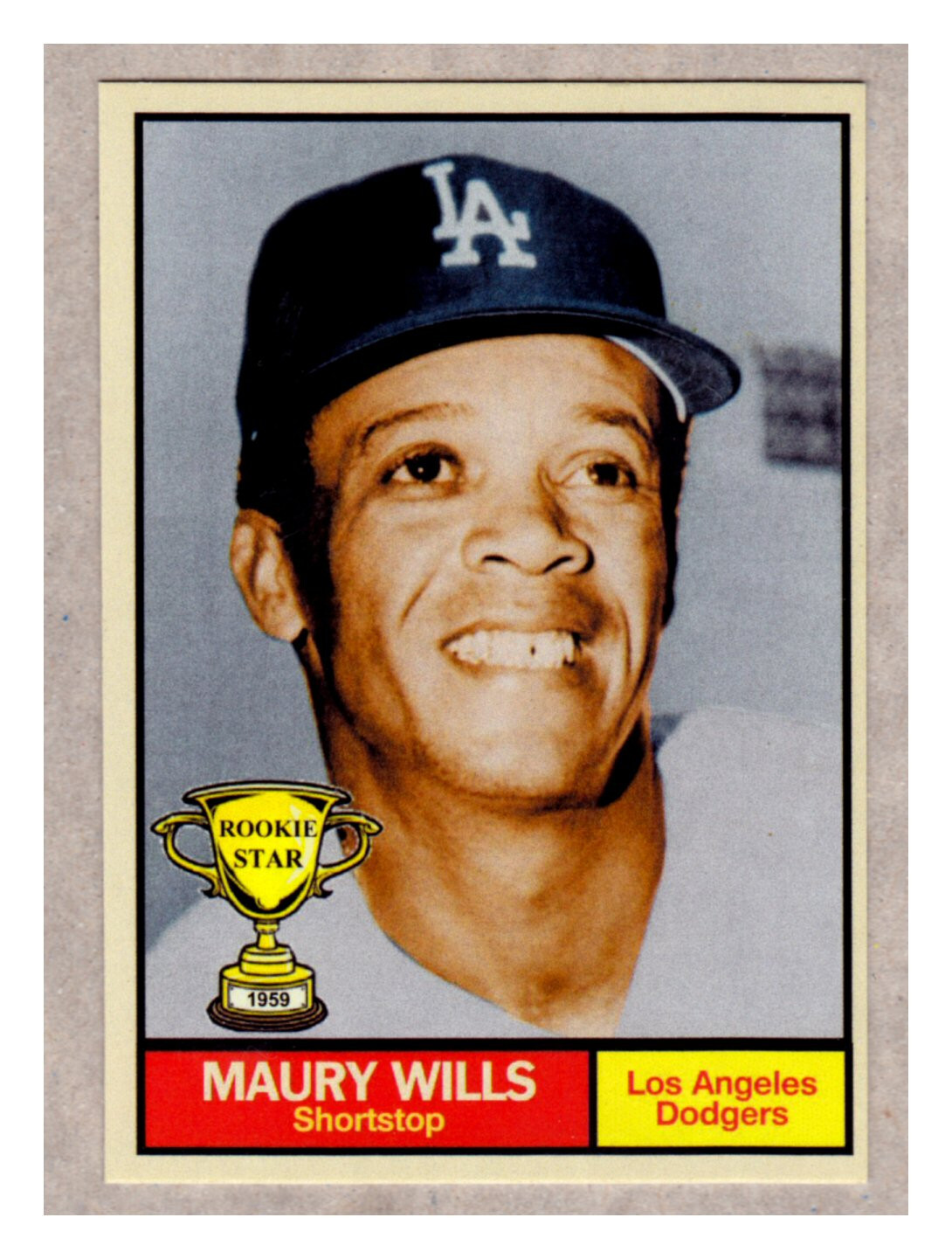 MAURY WILLS Los Angeles Dodgers / MC Rookie Stars #9 / NM+ Free Ship | eBay