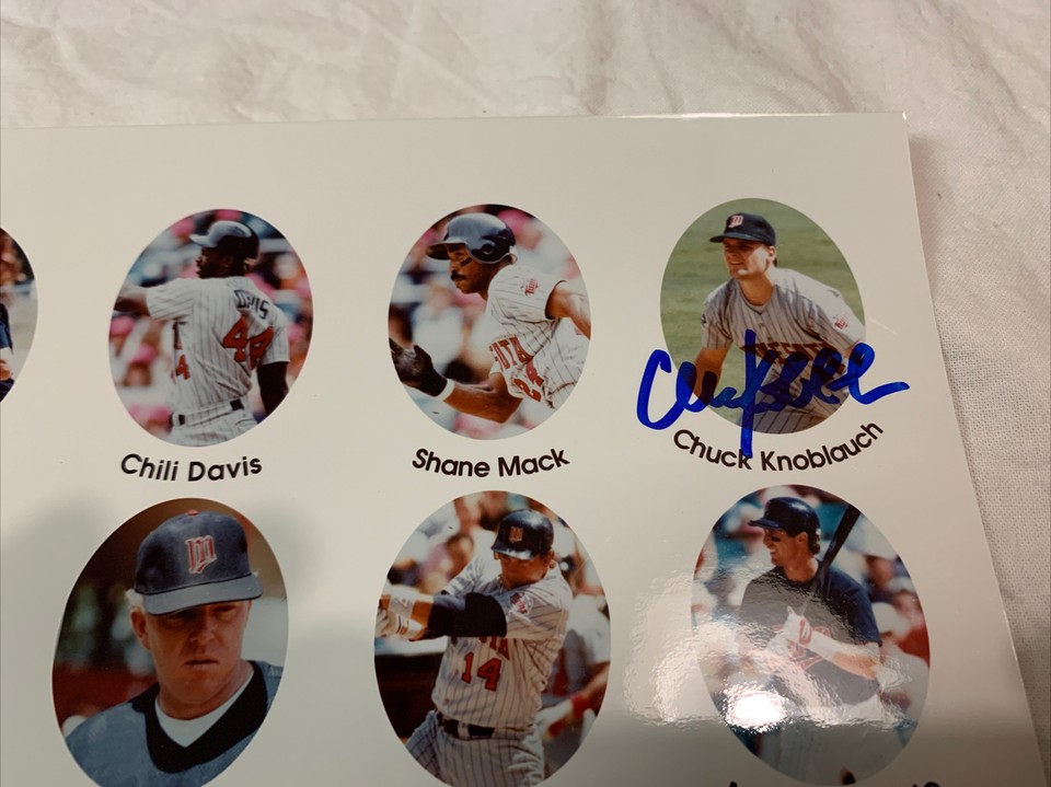 Chuck Knoblauch Minnesota Twins Team SIGNED Autographed 8x10 Photo 1991 ...