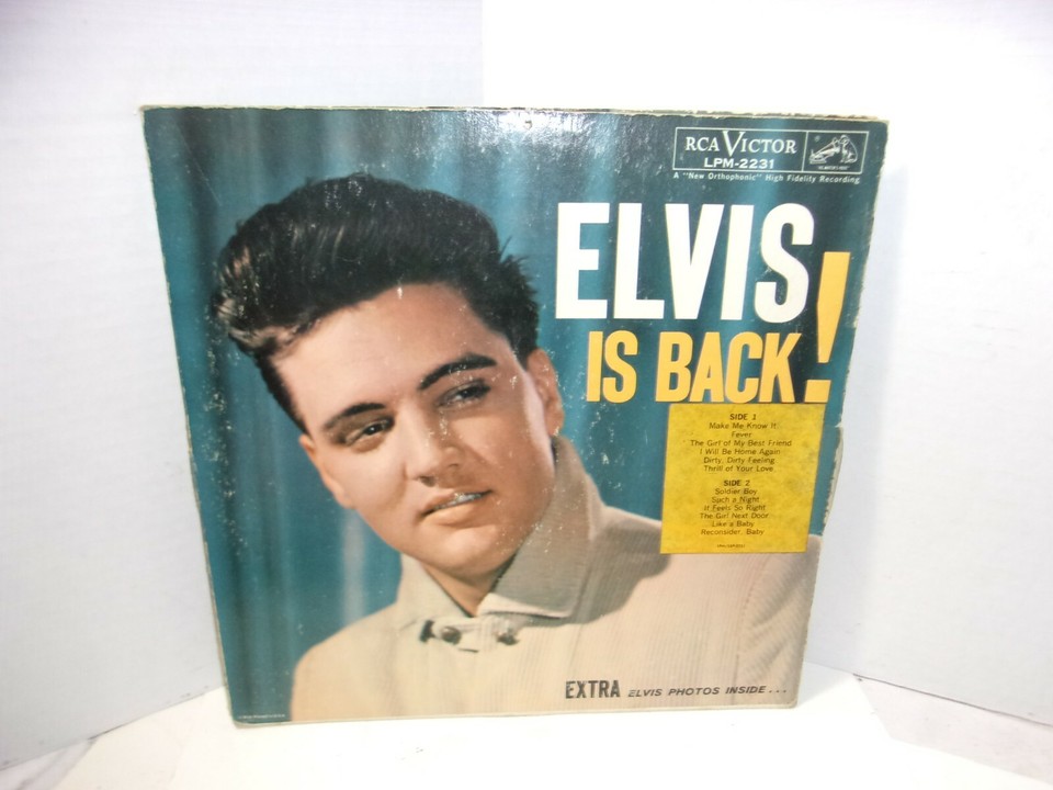Elvis Presley Elvis Is Back Vinyl Record RCA Victor ‎LPM 2231 1960 ...