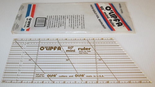 O'Lipfa #33360 Olfa 60° Mini Ruler 14" Long 5" Wide Quilters Sewers ...