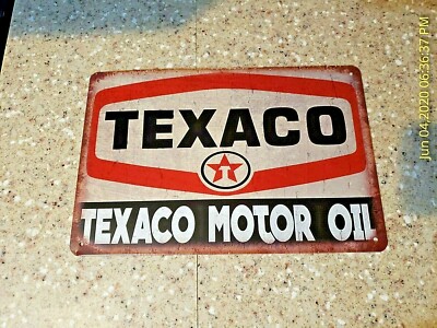 TEXACO Motor Oil Texaco Tin Sign Texaco Lube Reproduction Metal Sign ...
