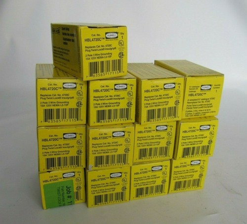 (NEW) Hubbell 15A 125V 2P 3W Twist-Lock Plug HBL4720C | eBay