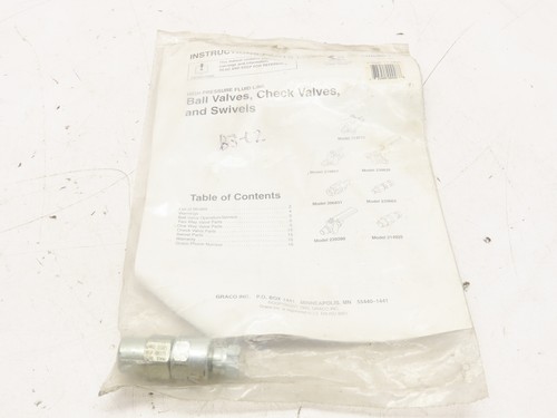 Graco 214925 Graco Straight Inline Gun Hose Swivel 1/4"NPSM F x 3/8"NPT ...