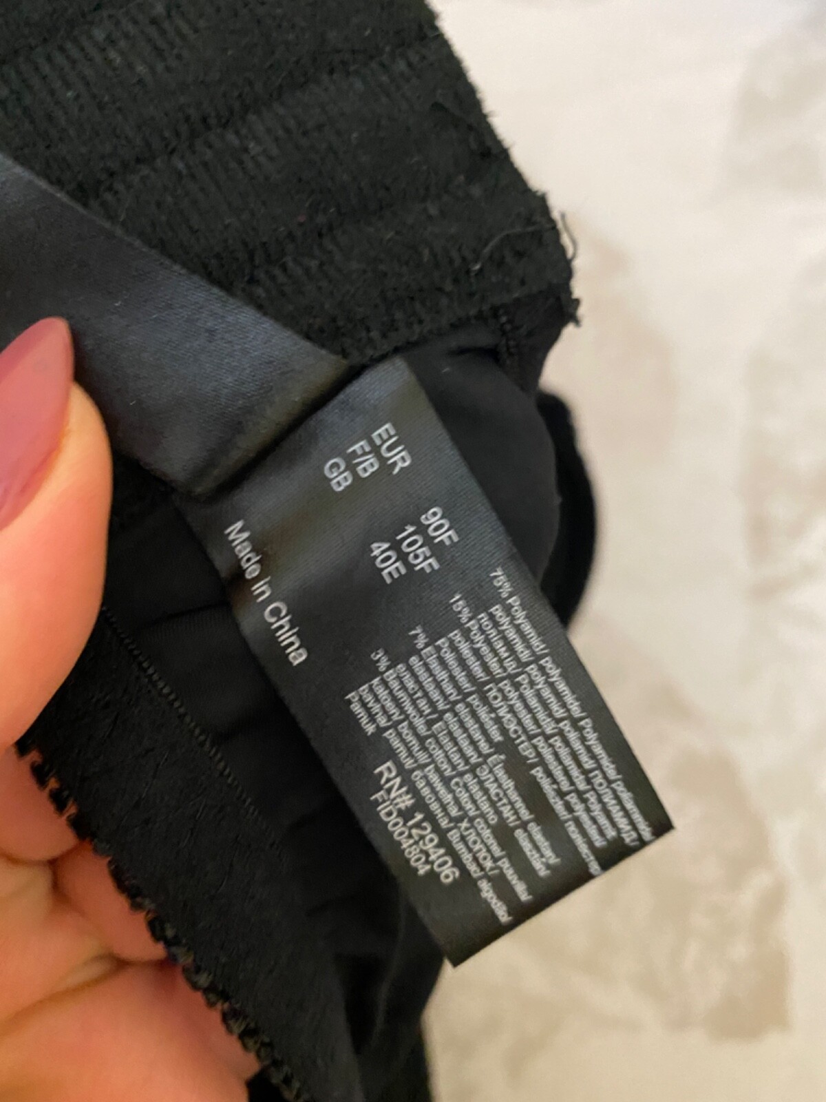 Bpc Bra size it6E gb40E eu 90F Unpadded underwired black | eBay