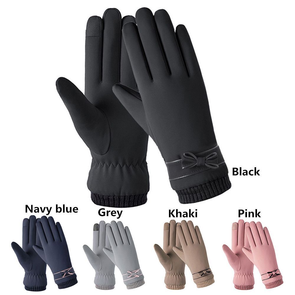 Waterproof Plush Windproof Skin-friendly Women Gloves Touch Screen ...