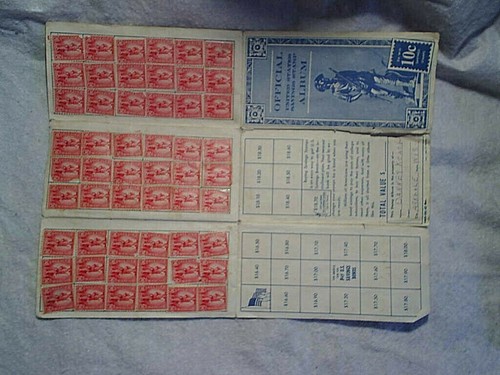 1962 OFFICIAL UNITED STATES SAVINGS STAMP ALBUM With-160 10 CENT STAMPS ...