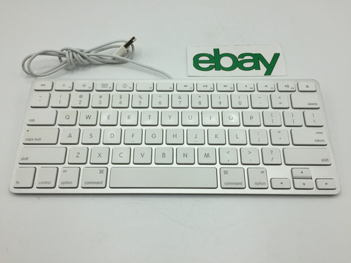 Geniune Apple Mac Compact Wired USB Keyboard Slim Aluminum Model A1242 ...