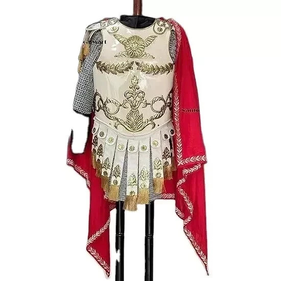 White Medieval Roman Muscle Cuirass Armor Knight Breastplate Cuirass ...