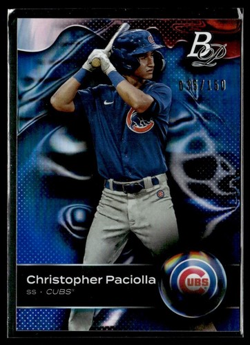 Christopher Paciolla 2023 Bowman Platinum Top Prospects Blue /150 #TOP ...
