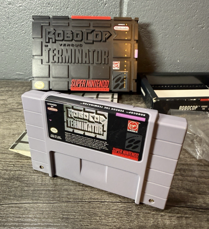RoboCop vs. The Terminator Super Nintendo SNES CIB Rare Plastic Box ...