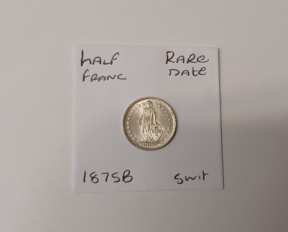 Rare Switzerland 1875B Silver ½ Franc Coin Bern Mint | eBay UK