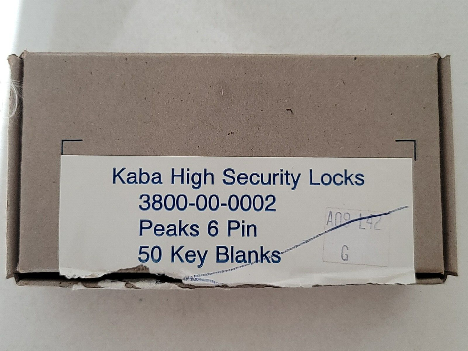 Kaba Peaks High Security A09-L42 G - Blank Key - 6 Pin | eBay