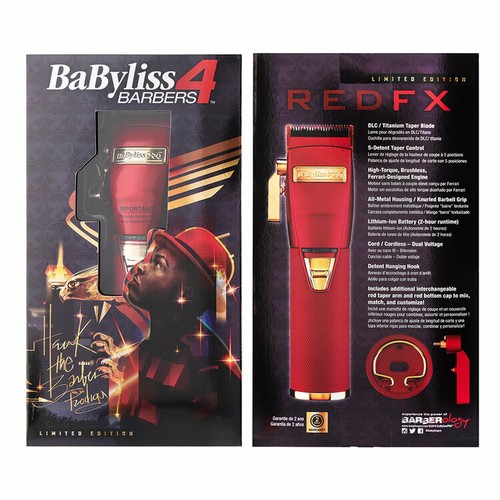 BabylissPRO RedFX lithium hair clipper B870RA Babyliss Pro red Fx ...
