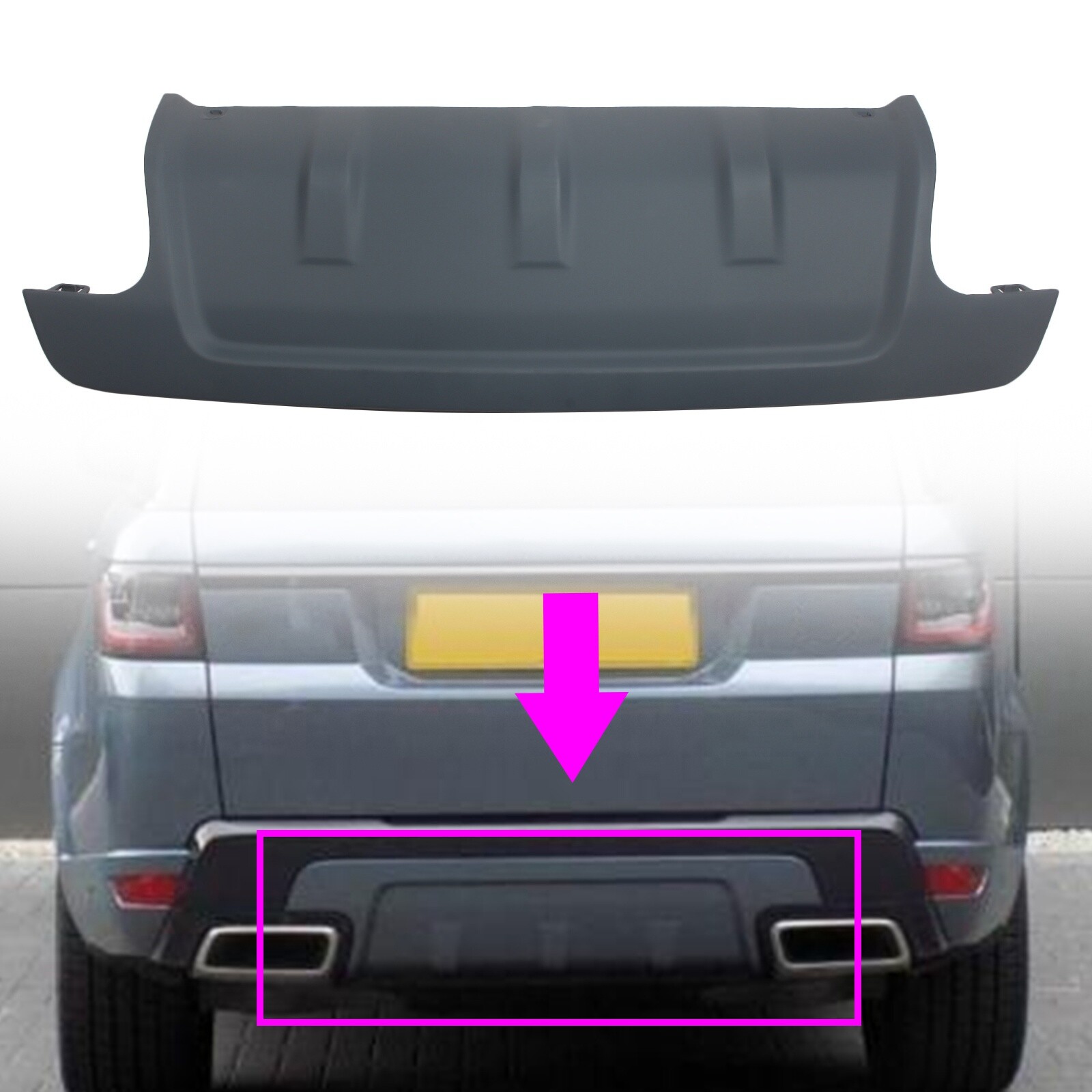 For Land Rover Range Rover Sport LR105079 Rear Bumper Skid Plate Tow ...
