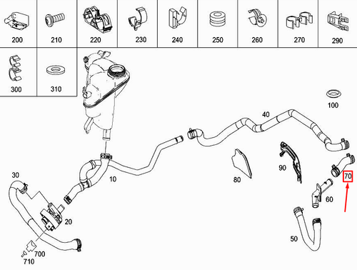 MERCEDES-BENZ R W251 Engine Heating Hose A2515013982 NEW GENUINE | eBay UK