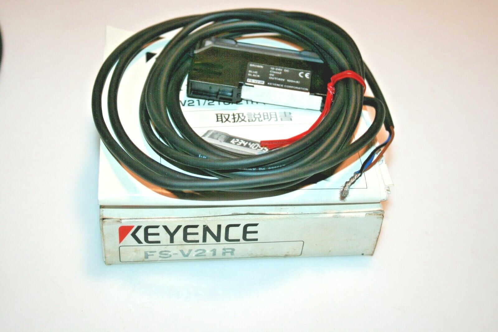 USED KEYENCE FS-V21R FIBER OPTIC AMPLIFIER & FU-35FZ OPTIC SENSOR | eBay