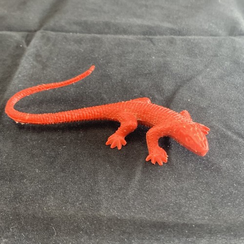 Vintage Small Plastic Lizard Hong Kong Red 4.5” 80s Toy Figure Retro | eBay