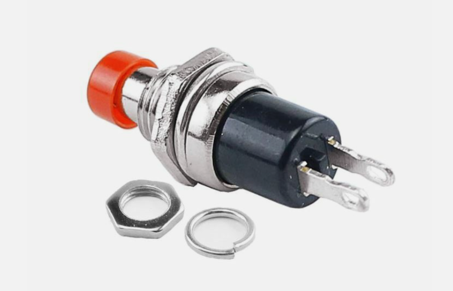 5x Momentary Push Button Switch OFF-ON SPST Normally Open Contacts, PBS ...