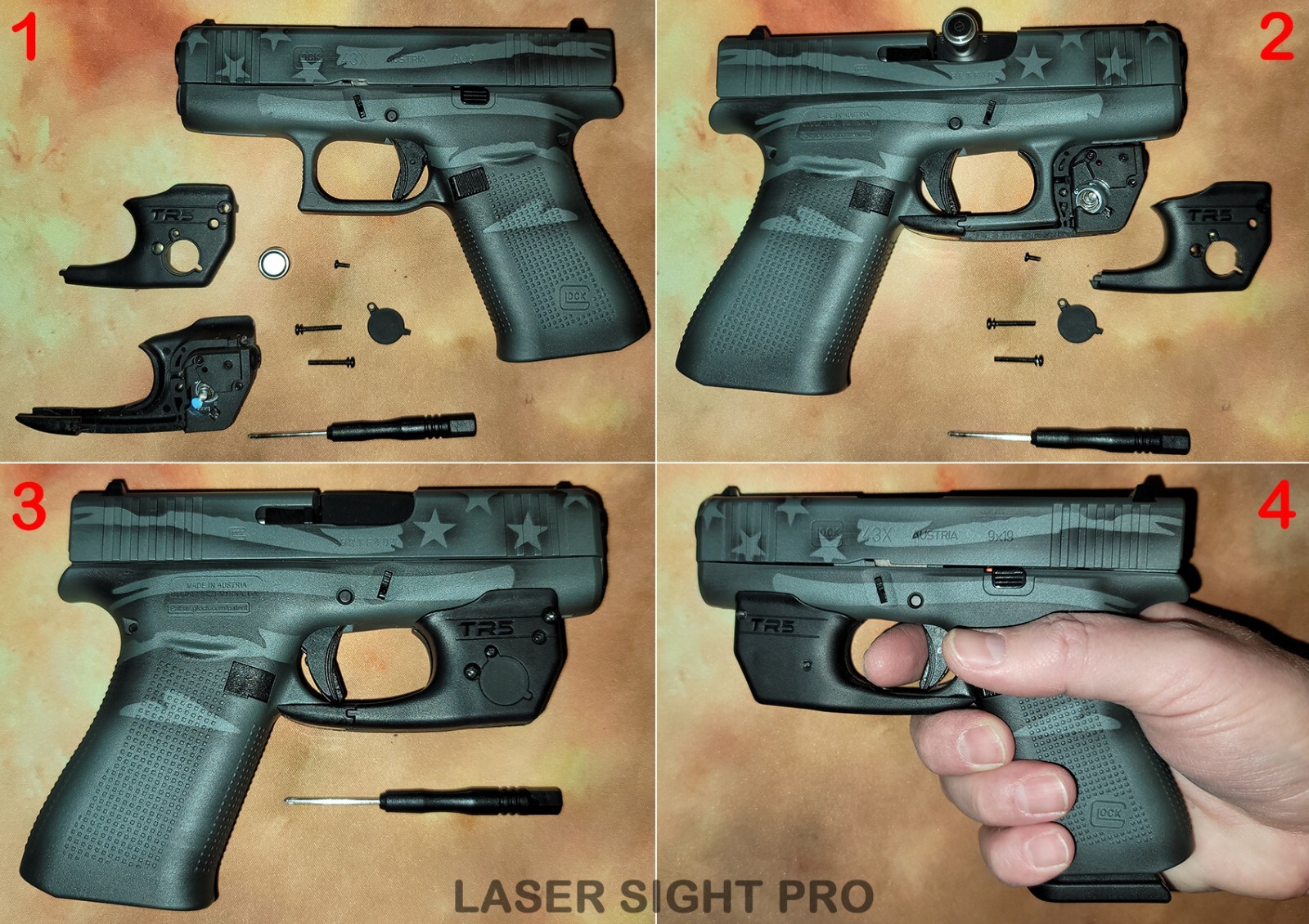 ArmaLaser Green TR6-G laser for Glock 26 27 33 + Gen 1&2 17 19 22 & 23 ...