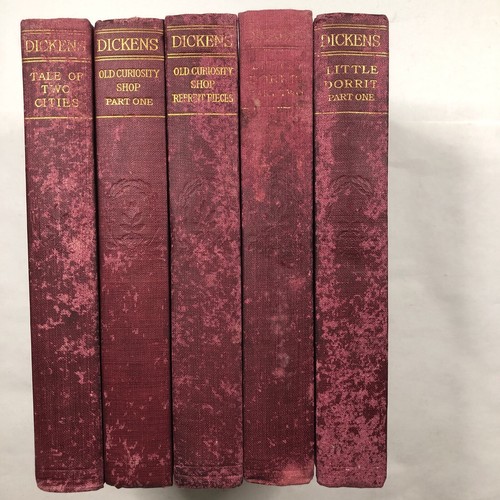 5 Volumes of P F Collier The Works of Charles Dickens Antique ...