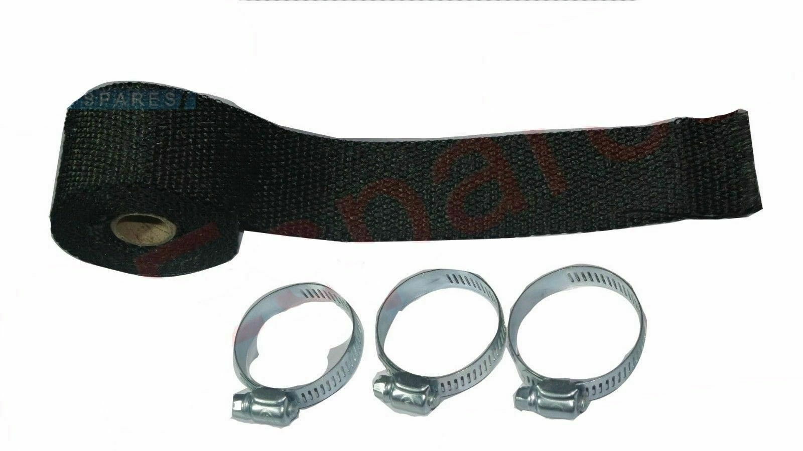 Silencer Black Wrap Stripe With Clamp Exhaust Heat Shield for Bikes 3 ...