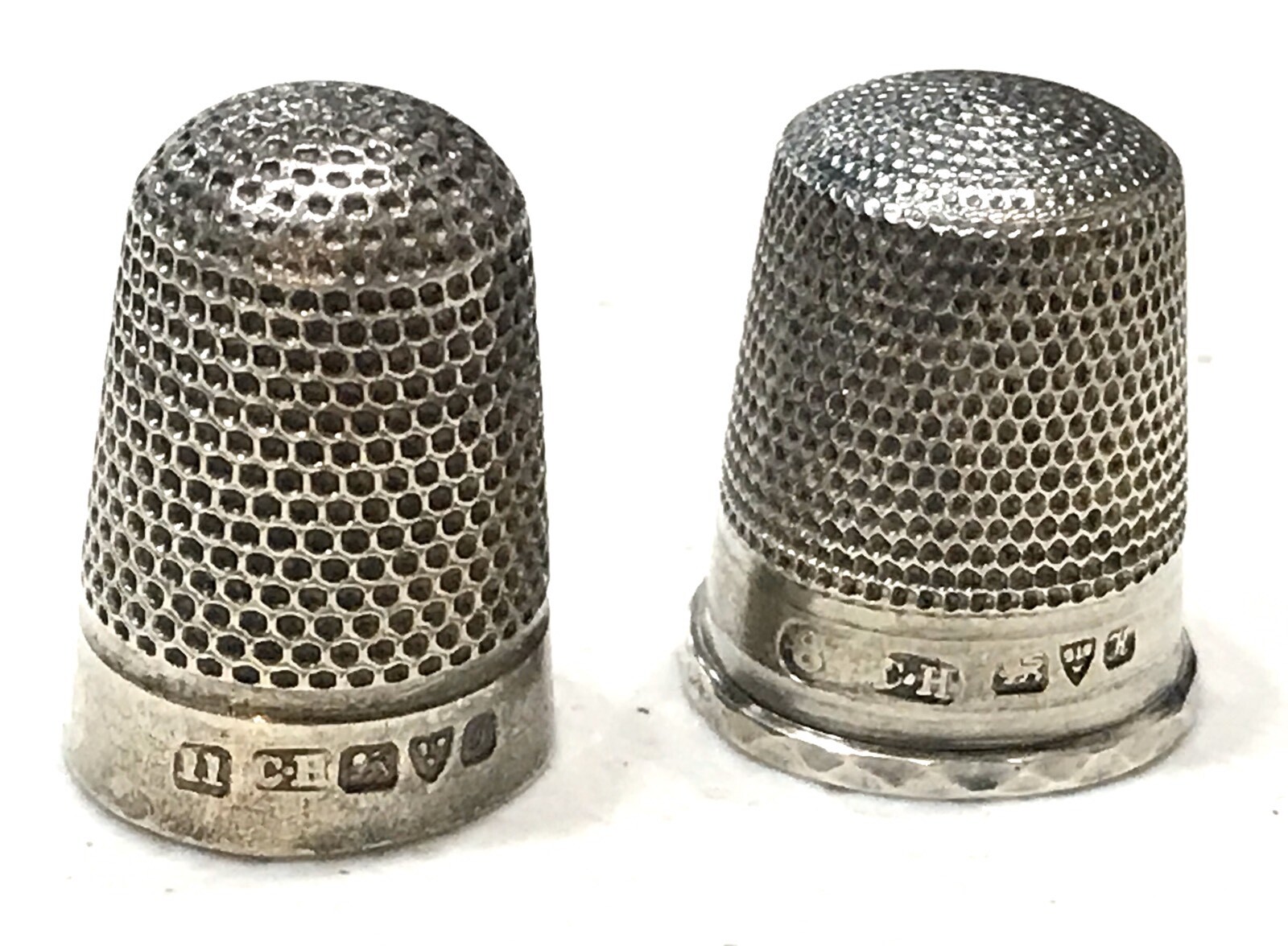 Pair Antique Vintage 1800’ England Chester Hallmarked Sterling Silver ...