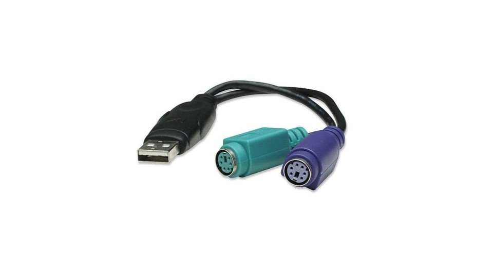 Konwerter Adapter USB na 2x PS/2 Klawiatura Mysz Manhattan | eBay