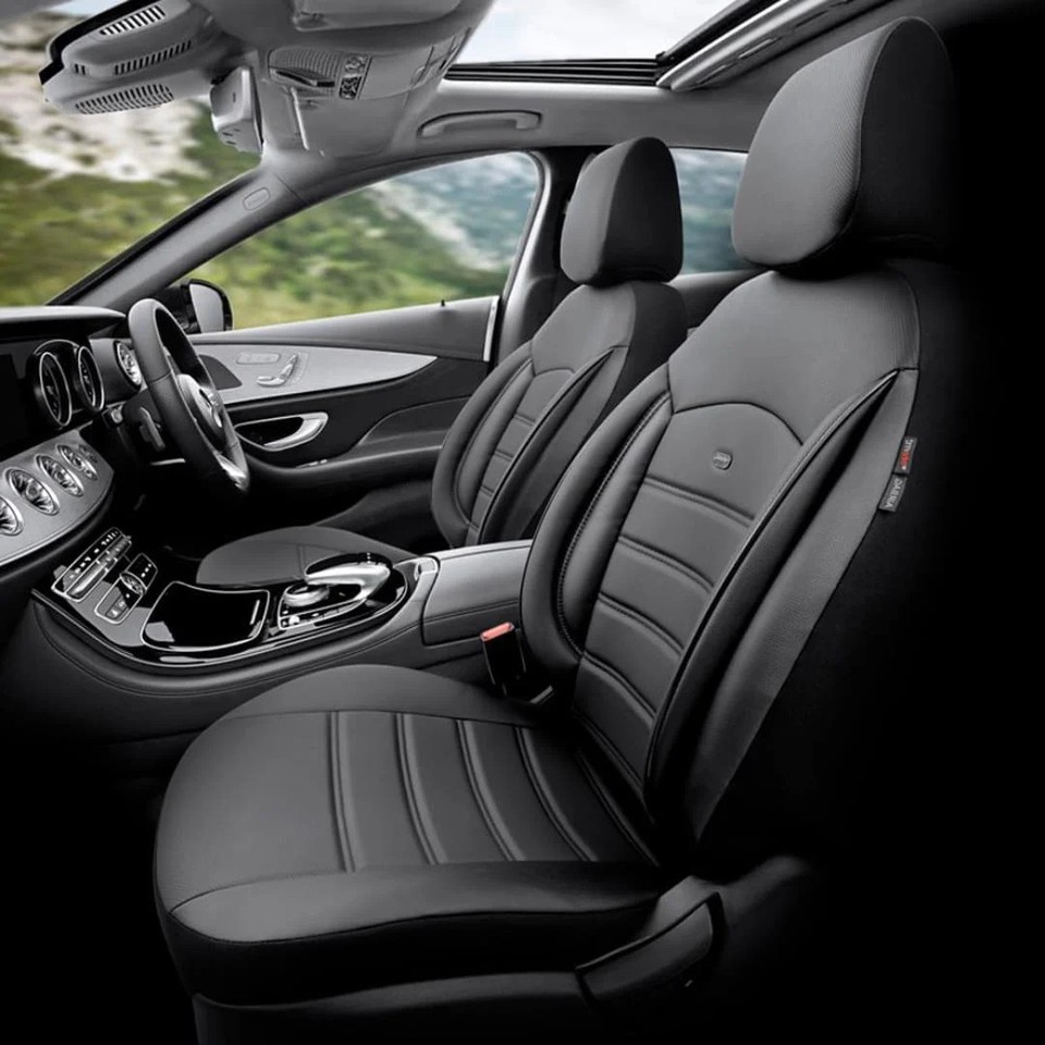 Car Seat Covers Leather Black For Opel COMBO van Body / Estate 2001 ...