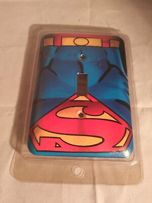 Superman Light Switch Plate Super Hero DC Comics Open Road With Screws ...