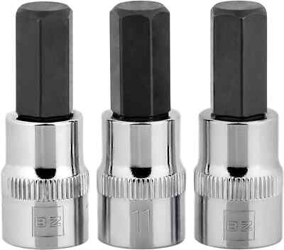 BRAZEN 11mm Hex Bit Socket/Allen Driver Three Pack 3/8" Drive, Short | eBay