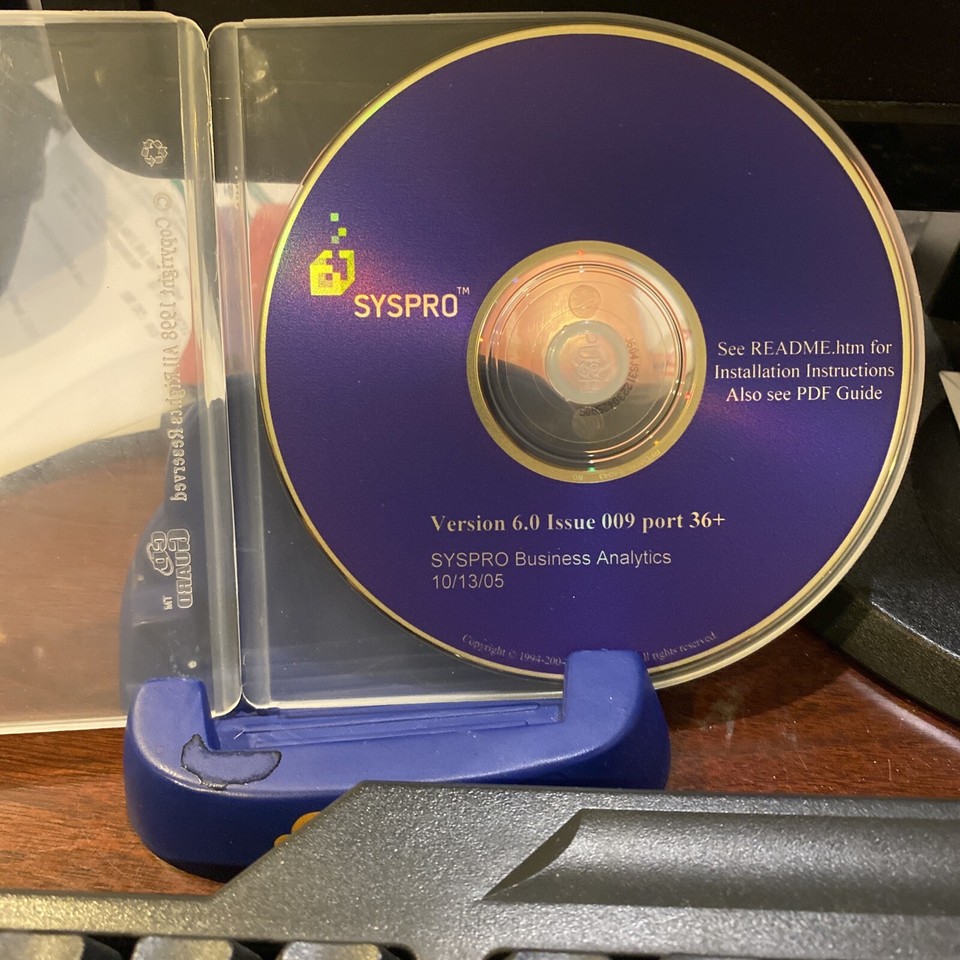 AUTHENTIC BRAND NEW SYSPRO 6.ERP Business Analytics CD. Issue 009 port 36+ | eBay