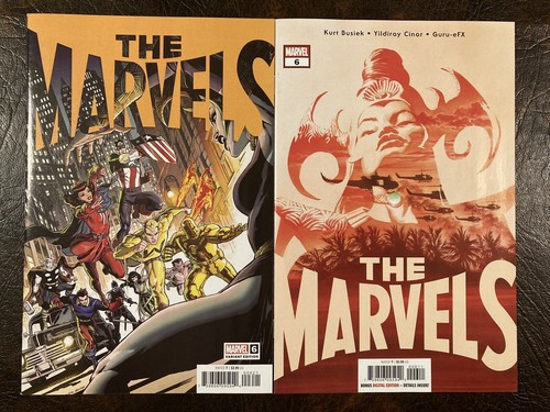 THE MARVELS #6 SET OF 2 VARIANT 1:25 WEAVER ALEX ROSS LADY LOTUS COMIC ...