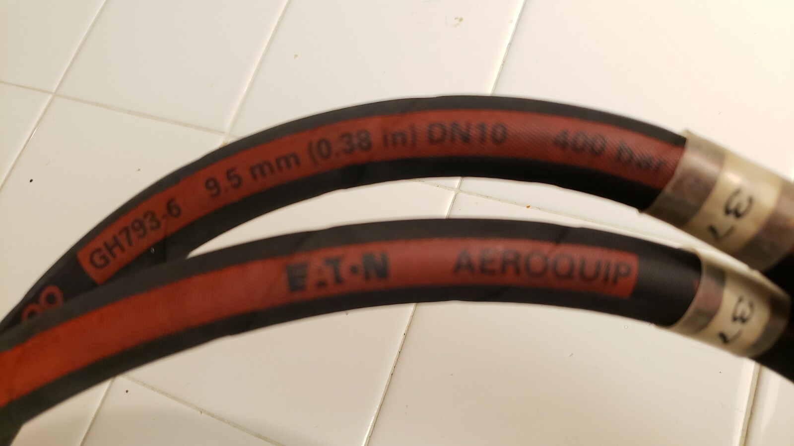 EATON AEROQUIP GH793-6 HYDRAULIC HOSE 5800 PSI, 3/8" ID 79" Length USA ...