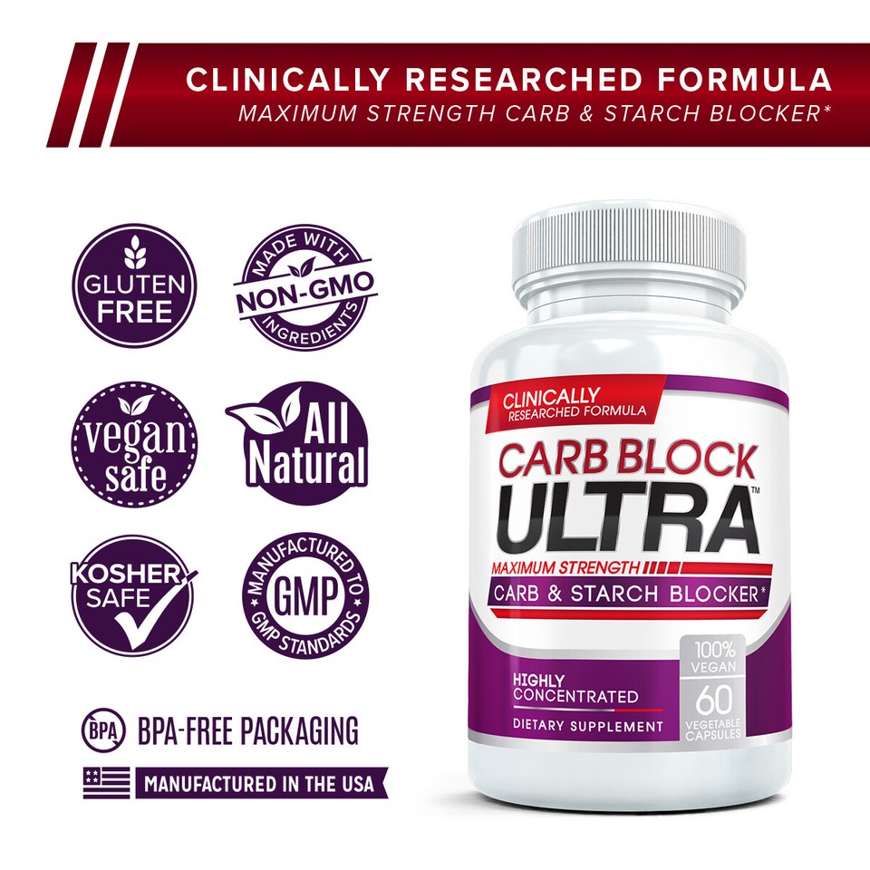 Carb Block Ultra Concentrated Carbohydrate & Starch Blocker for Weight ...