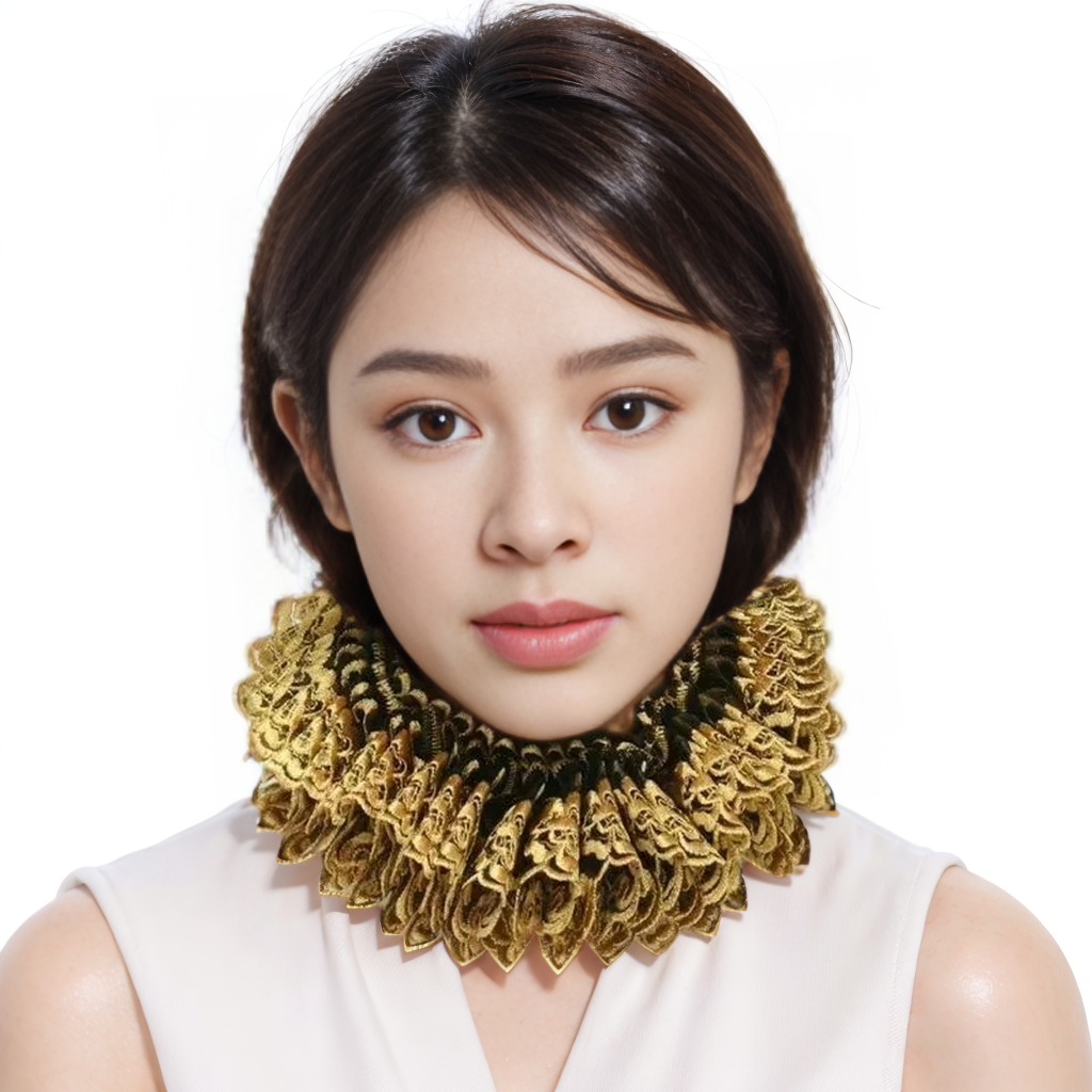 Elizabethan Ruff Collar Medieval Neck Ruff Renaissance Theater Ruffle ...