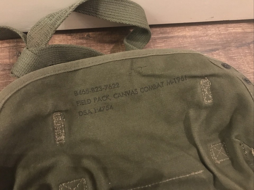 2 ORIGINAL VIETNAM WAR ERA US ARMY M1956 M1961 COMBAT FIELD PACK PACKS ...