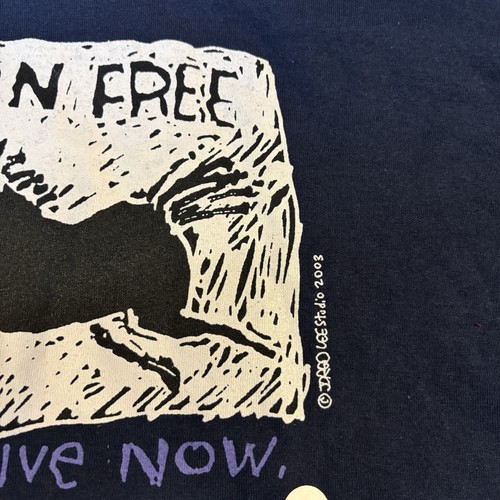 Y2K Vintage Jared Lee Studio 2003 Men's T-Shirt Short Sleeve Large Blue ...