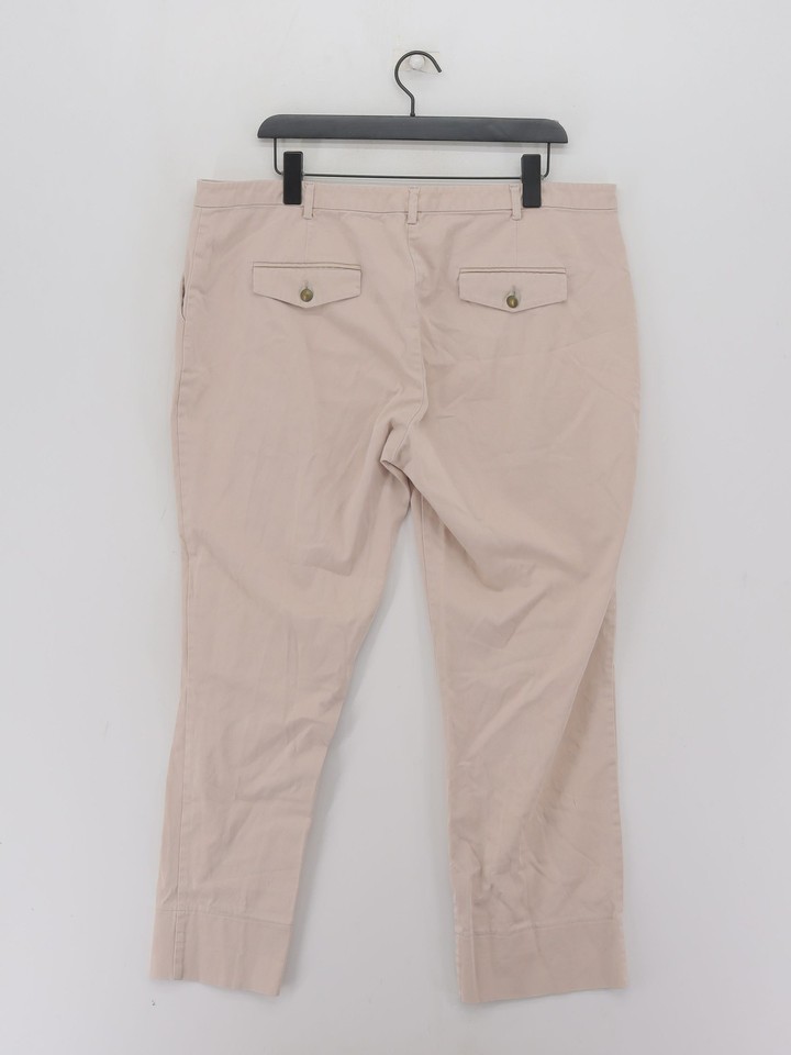 Jasper Conran Women's Trousers UK 18 Cream Cotton with Elastane ...