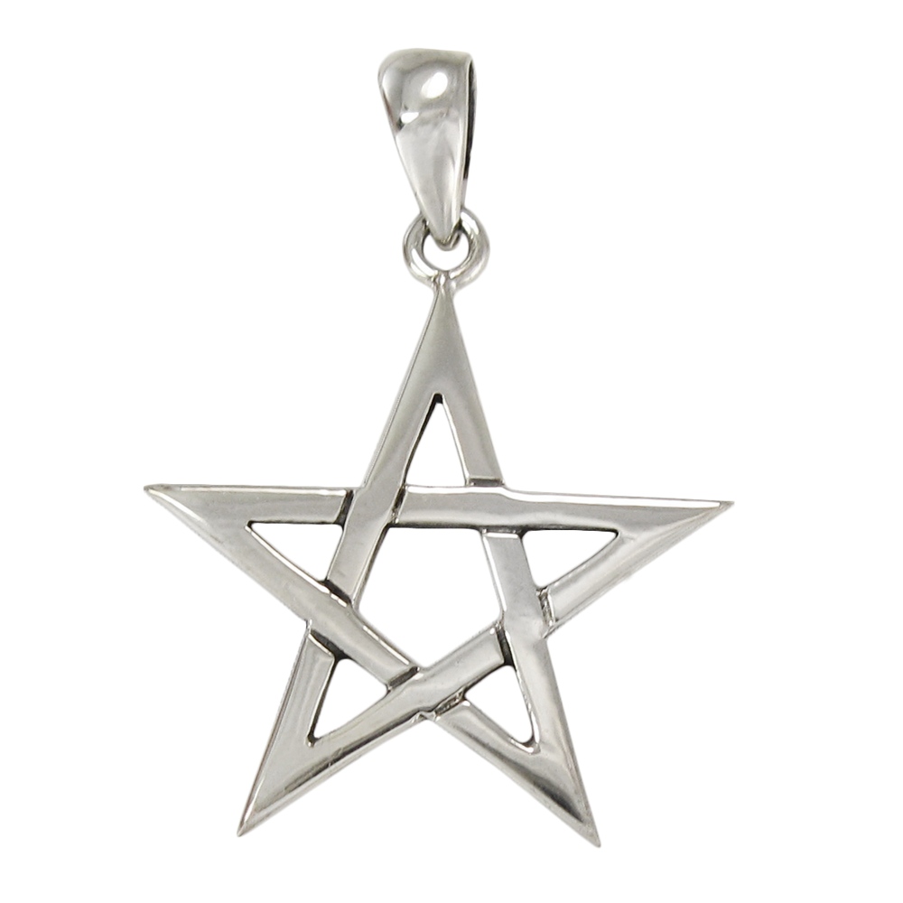 Sterling Silver Large Pentagram Pendant Wiccan Pagan Witch Jewelry | eBay